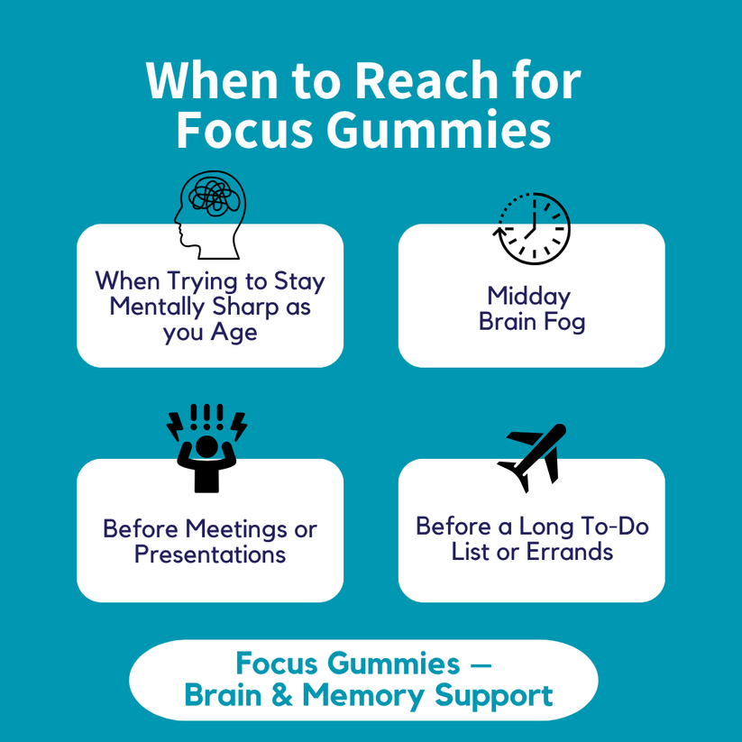 Focus Gummies - Brain & Memory Support – Carmens Medicinals