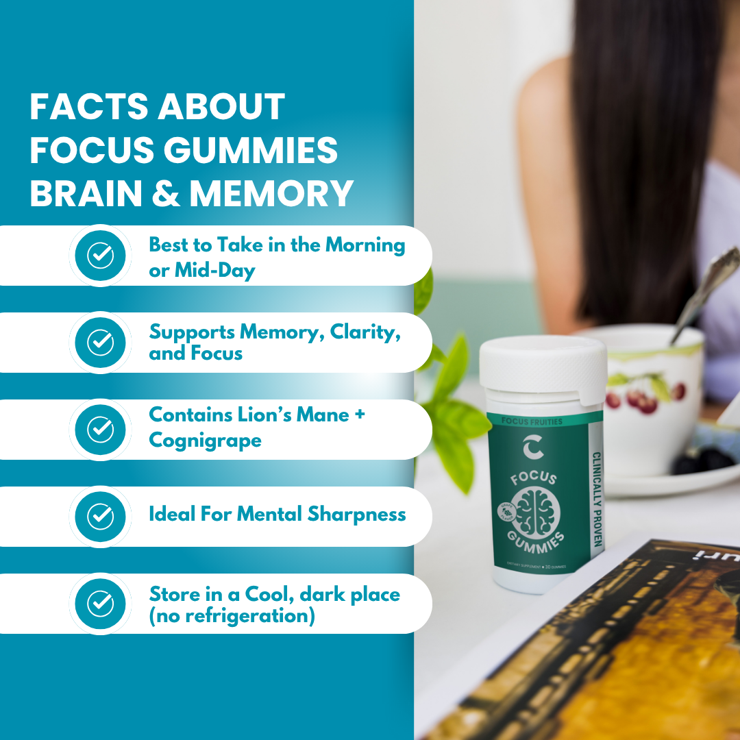 Focus Gummies - Brain & Memory Support – Carmens Medicinals