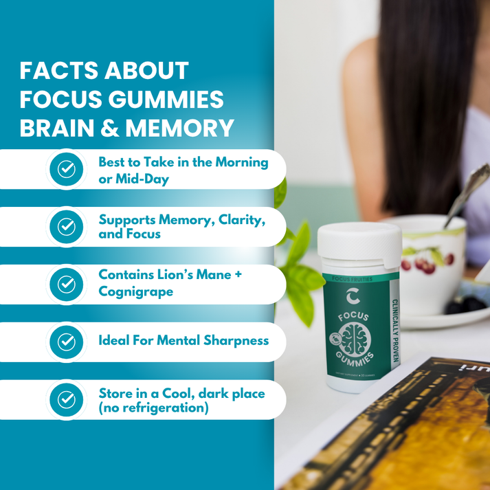 Focus Gummies - Brain & Memory Support – Carmens Medicinals