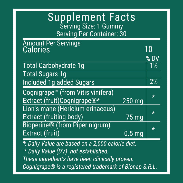 Focus Gummies - Brain & Memory Support – Carmens Medicinals