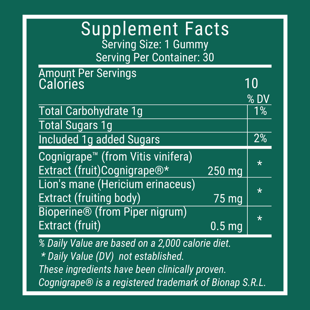 Focus Gummies - Brain & Memory Support – Carmens Medicinals